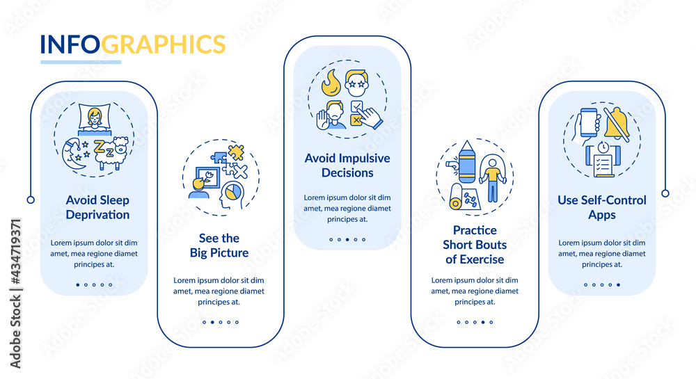 Self-control boosting tips vector infographic template. Personal growth ...
