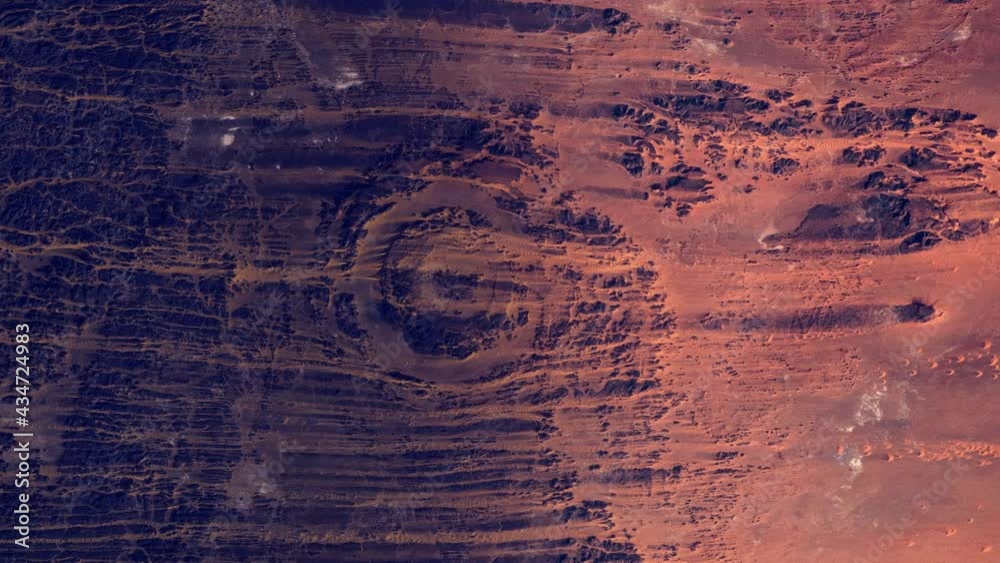 Mysterious natural rock circle in Sahara desert named Richat structure ...