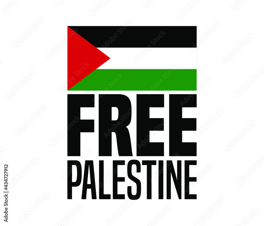 Poster Free Palestine Vector Graphic with Palestine Flag – Wall Art ...