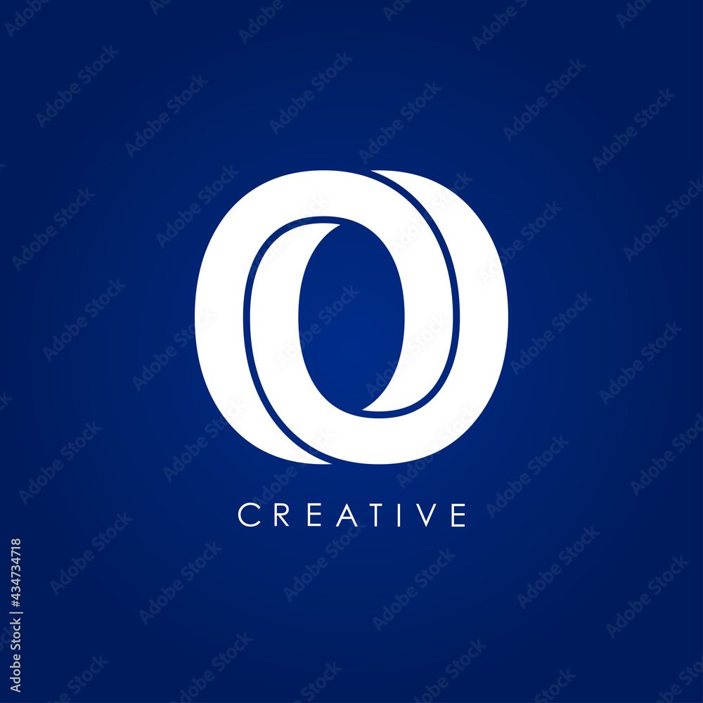 Double "OO" logo. The design consists of only one continuous line that ...