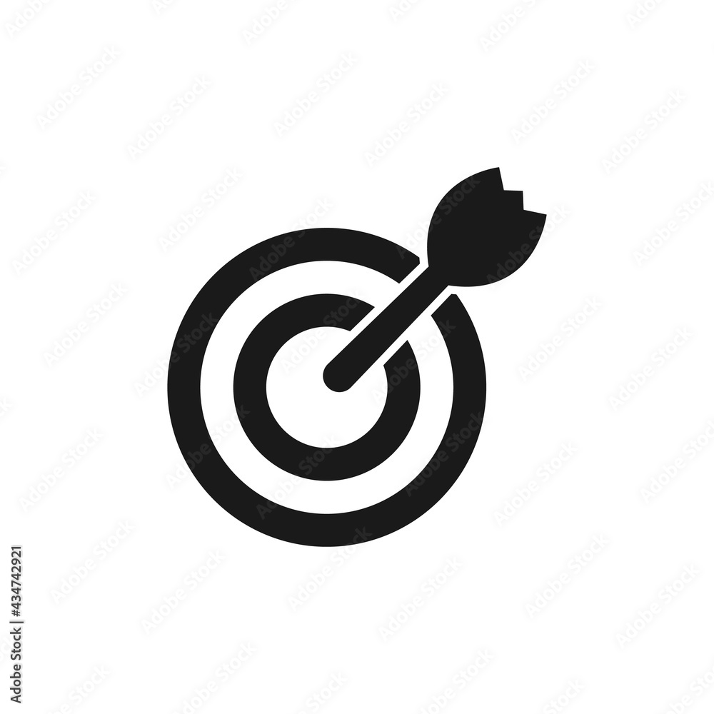 Target icon for goals achievement and success concept in business ...