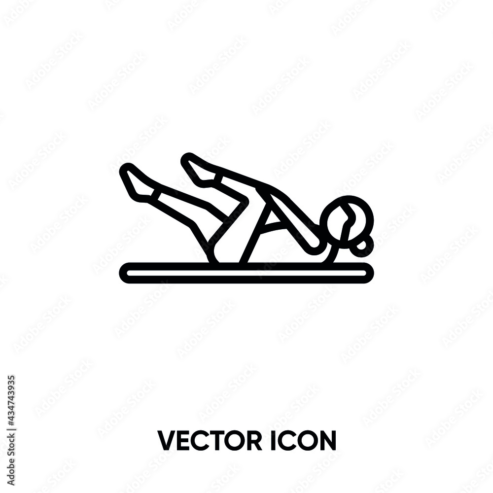 Pilates vector icon. Modern, simple flat vector illustration for ...