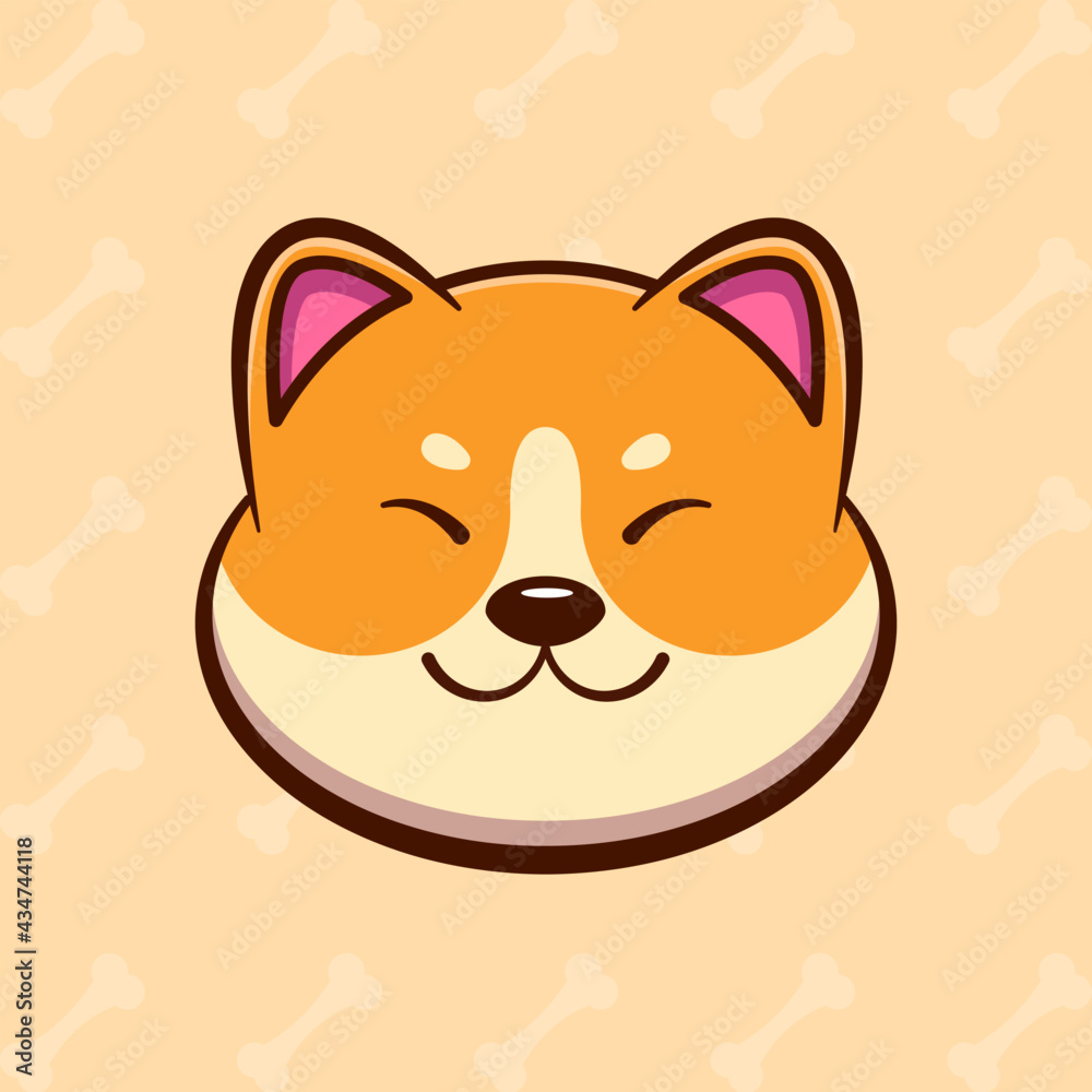 Cute Shiba Inu dog Vector illustration - Vector, good for dogecoin ...