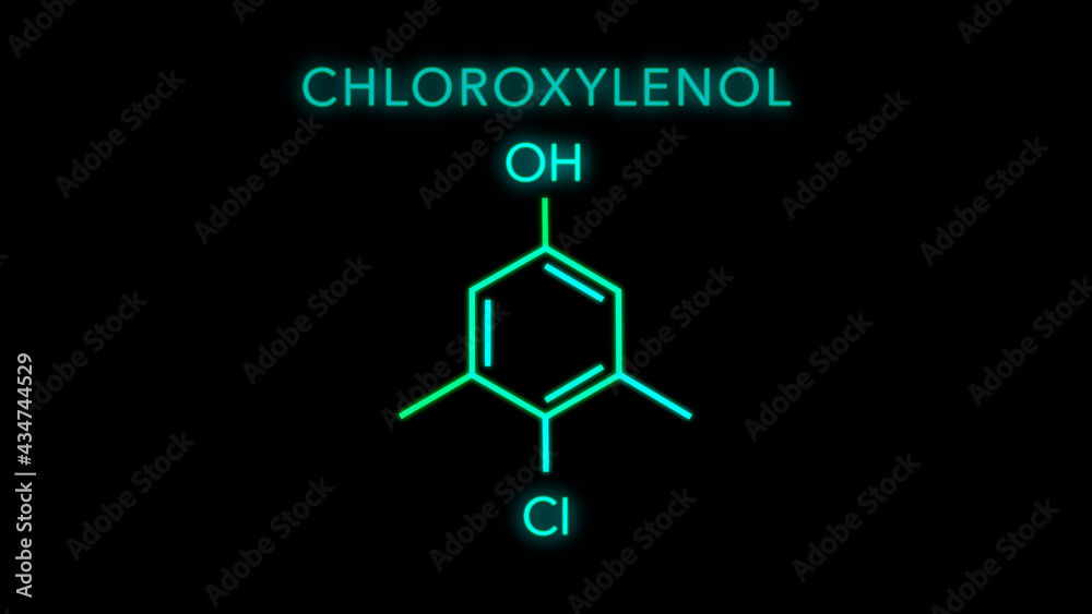 Chloroxylenol also known as parachlorometaxylenol or PCMX Molecular ...