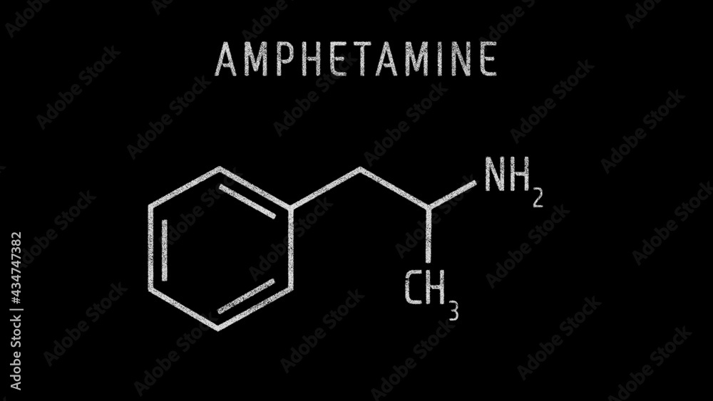 Amphetamine or alpha-methylphenethylamine Molecular Structure Symbol ...