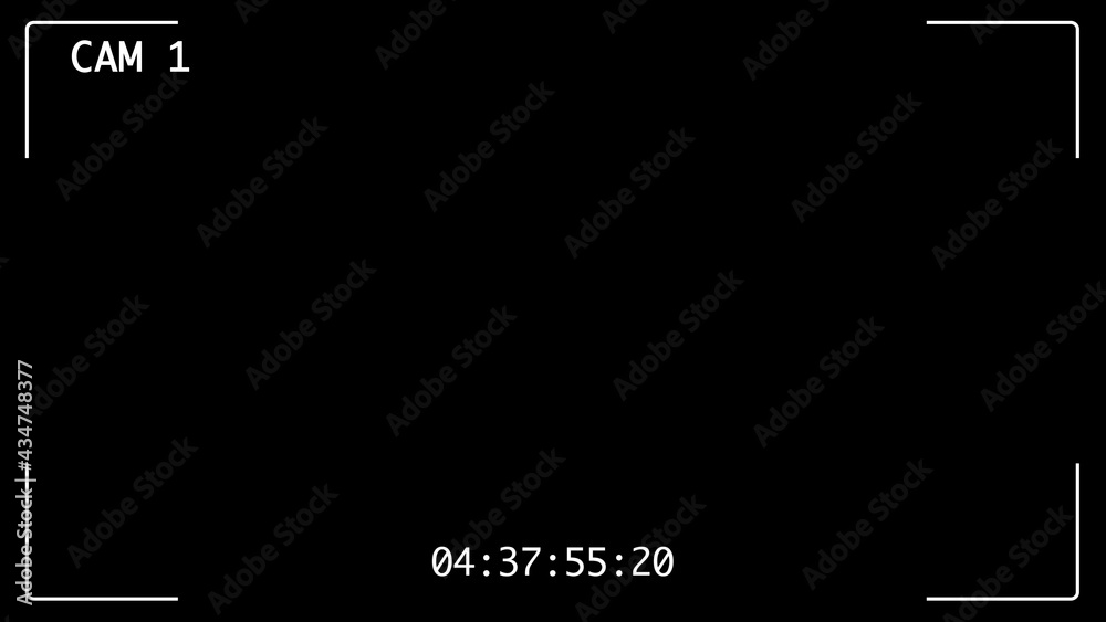 CCTV Cam 1 Main Monitor Display on Black Background Stock Illustration ...