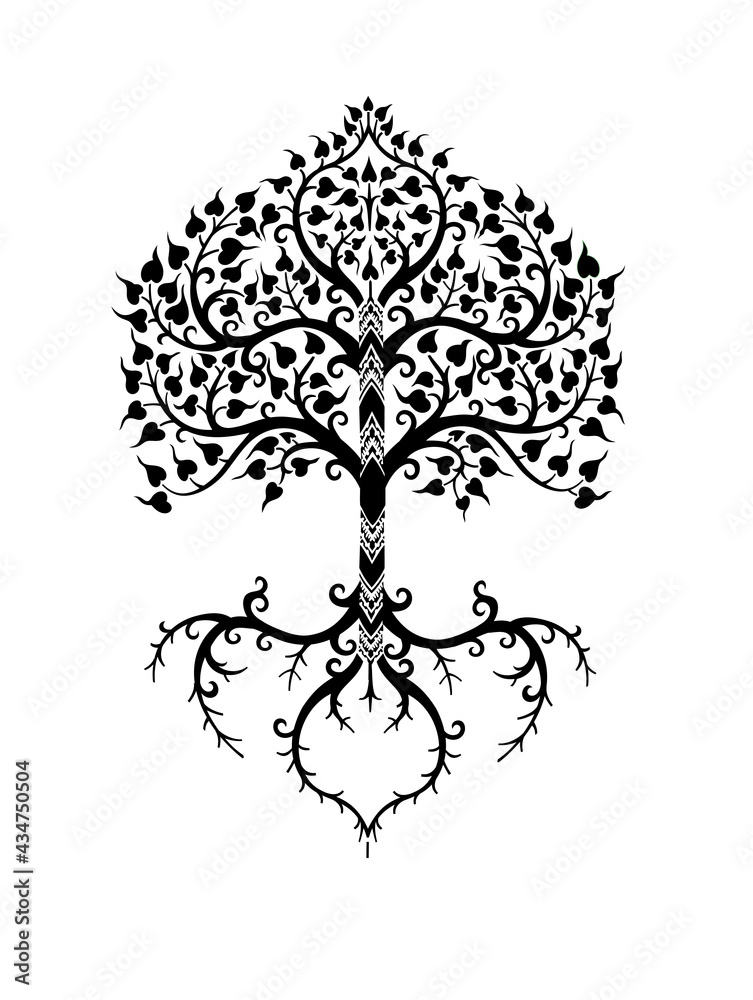 Vector image of stylized Tree of life, commonly used for printing of ...