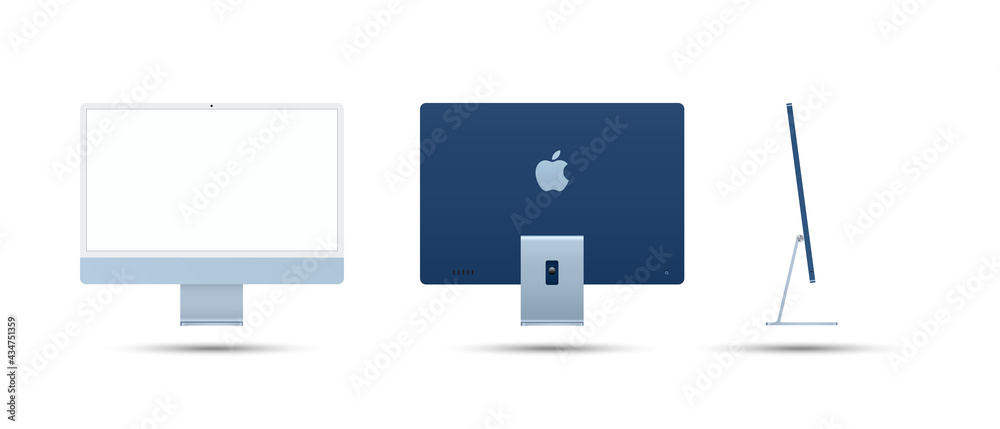 iMac 24 inch personal computer made by Apple Computers, isolated on ...