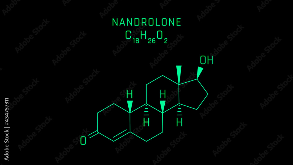 Nandrolone also known as 19 Nortestosterone Molecular Structure Symbol ...