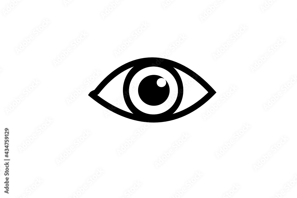 simple black eye design, isolated on white background.vector ...