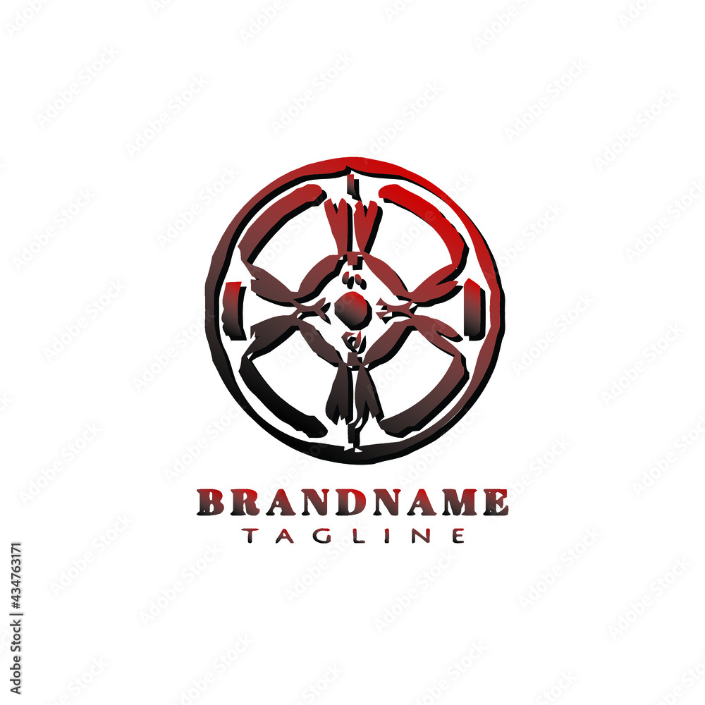 car wheel logo design cartoon icon vector illustration Stock Vector ...