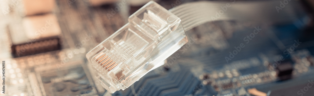 Technology of rj45 connector or UTP port cat6 ethernet cable and ...