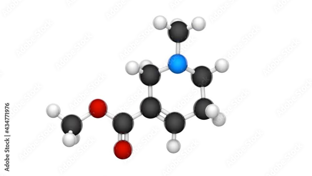 Arecoline (C8H13NO2) is a nicotinic acid-based mild stimulant alkaloid ...
