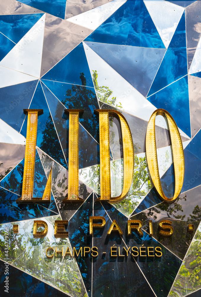 Paris, France - May 9, 2021: Famous Le Lido cabaret and burlesque show ...