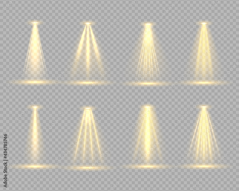 The yellow spotlight shines on the stage. Shine vertical theater ...