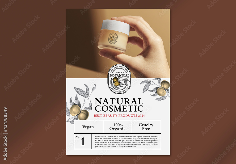 Business Poster Template for Cosmetic Brands Stock Template | Adobe Stock