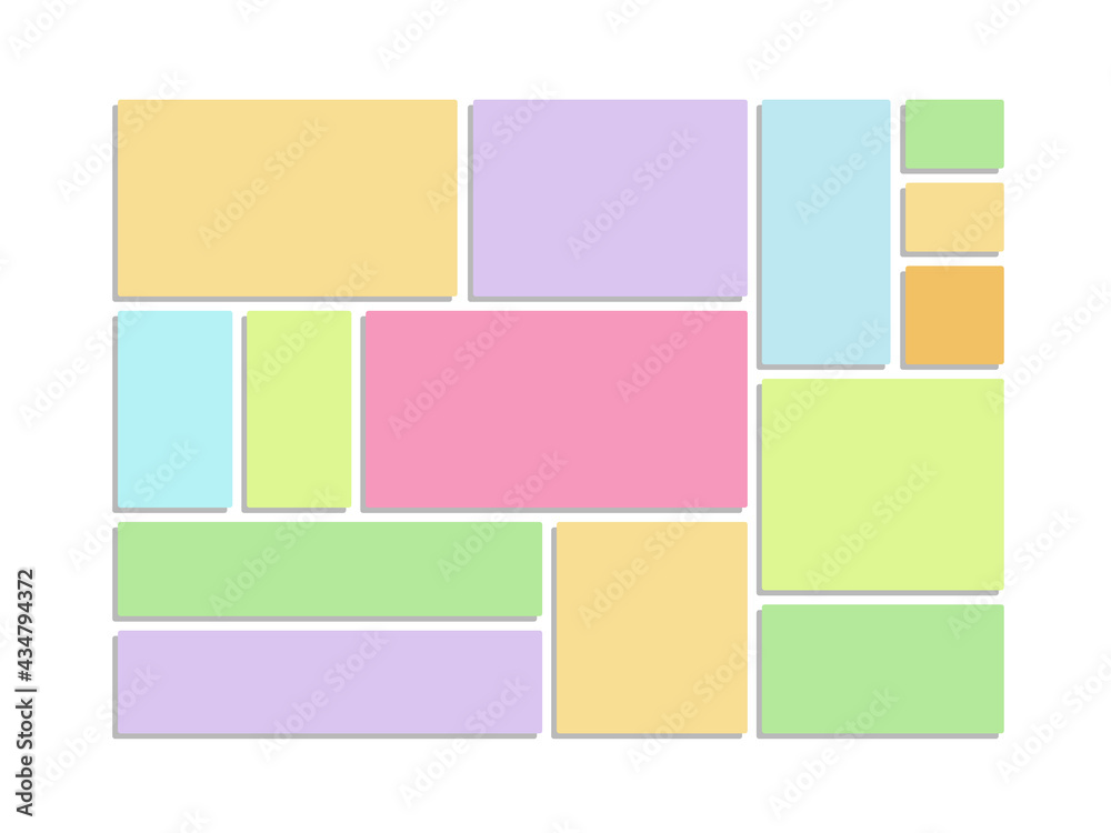 Templates collage color frames photos parts, picture or illustration ...