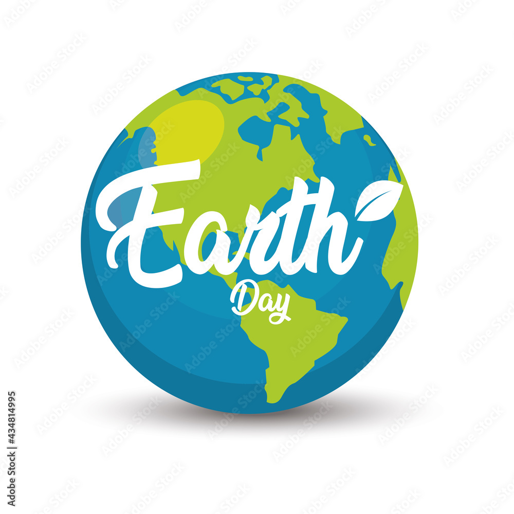 Earth Day Poster Planet Earth Vector Illustration Stock Vector Adobe