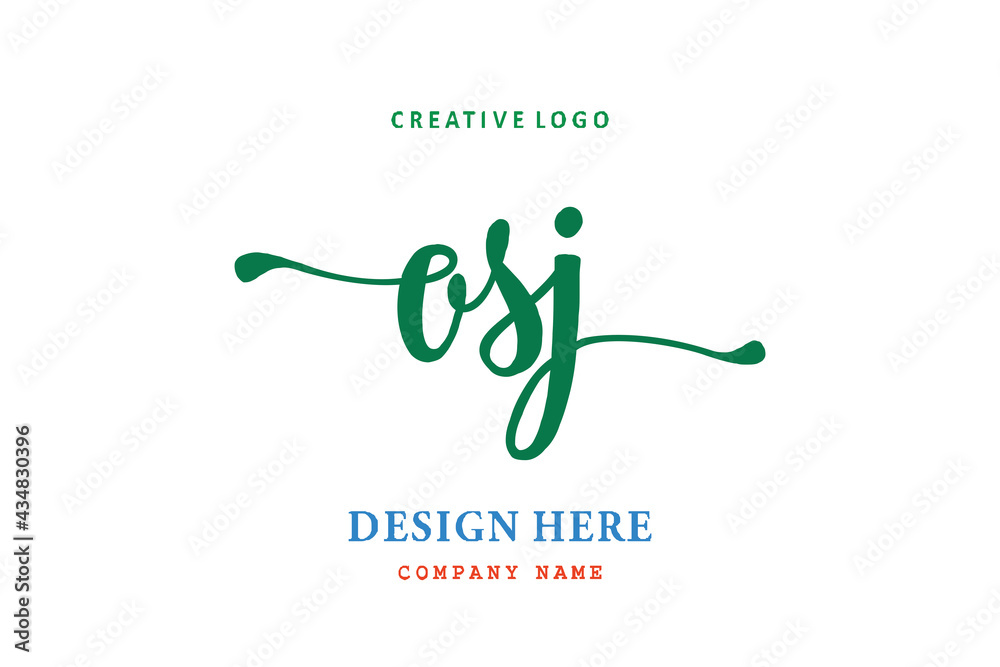 OSJ lettering logo is simple, easy to understand and authoritative ...