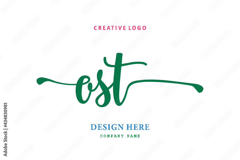 OST lettering logo is simple, easy to understand and authoritative ...