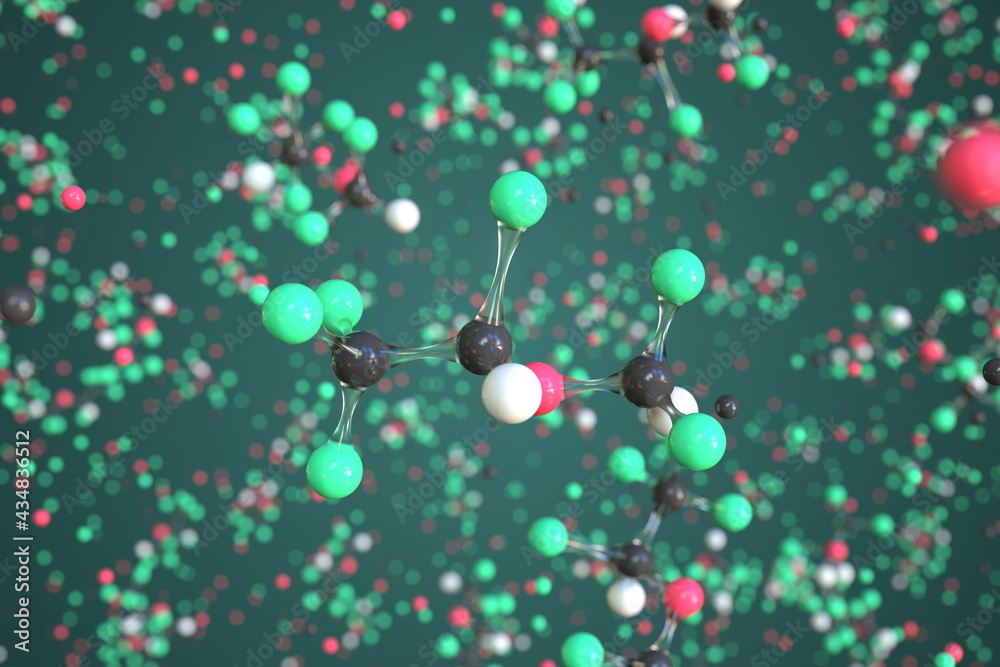 Molecule of Isoflurane. Molecular model, conceptual 3d rendering Stock ... Molecule of Isoflurane. Molecular model, conceptual 3d rendering Stock ...