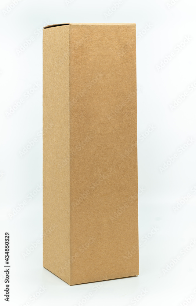 Beautiful paper box for bottle packaging, tall shape natural brown box ...