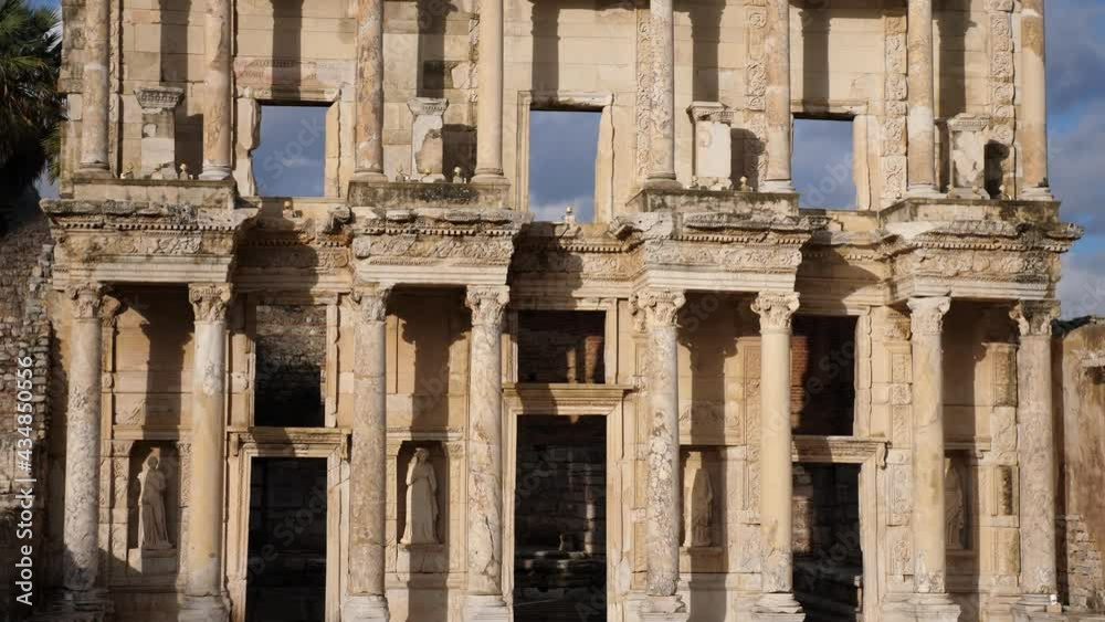 Ancient Library of Celsus. Roman building ruins in Ephesus. Anatolia ...