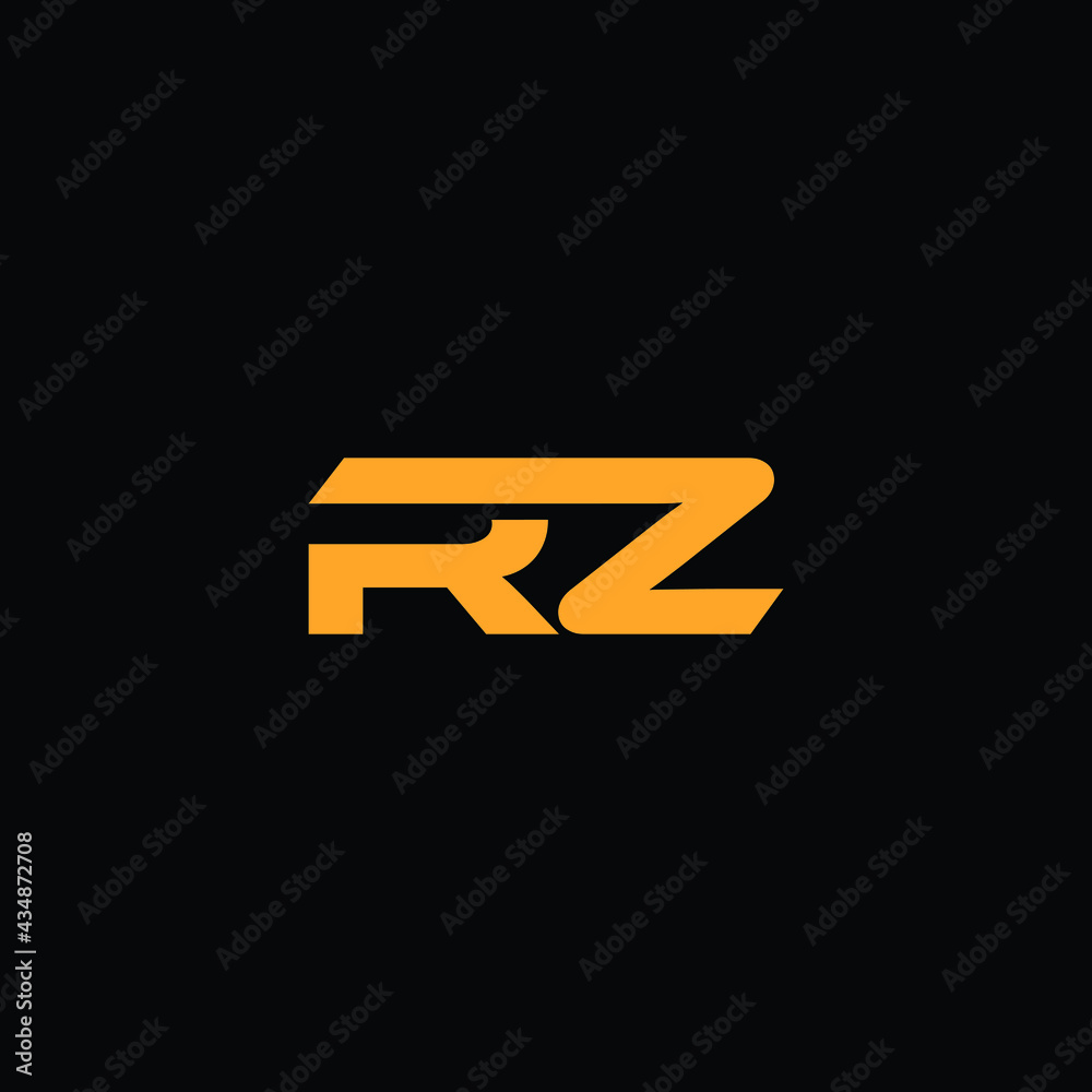 rz letter logo design Stock Vector | Adobe Stock