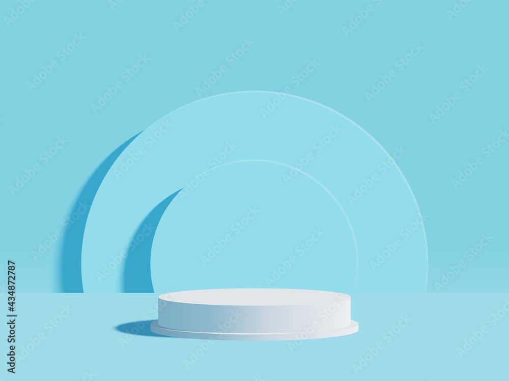 Digital rendered podium for your product showcase. Vector 3d ...