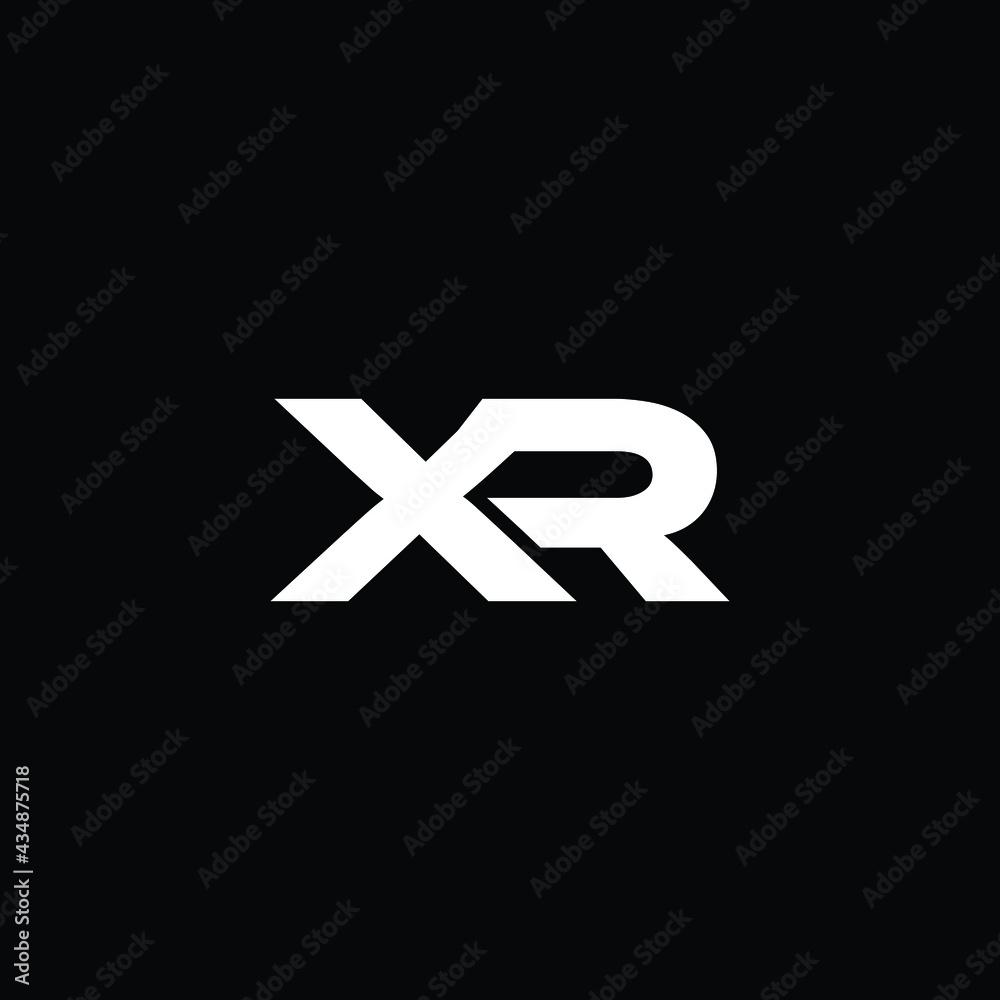 xr logo design with black background Stock Vector | Adobe Stock