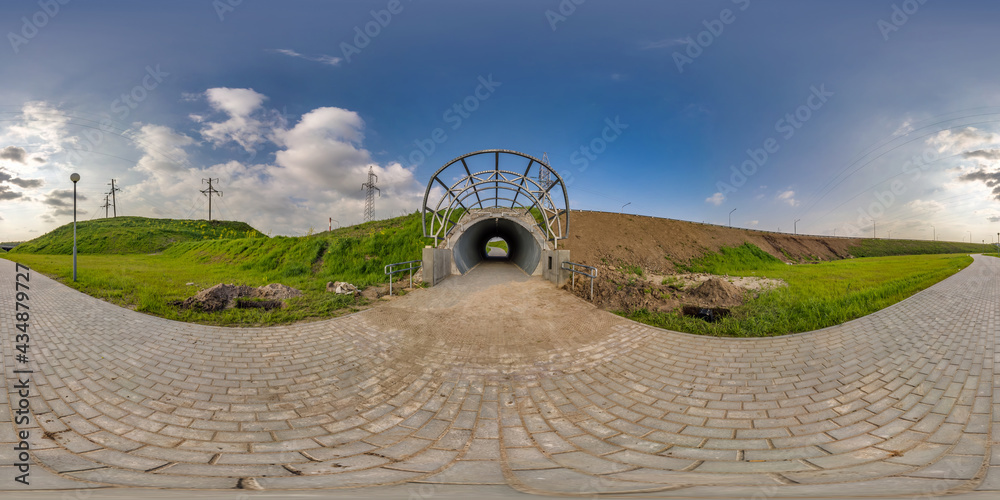 full spherical hdri panorama 360 degrees angle view on pedestrian ...