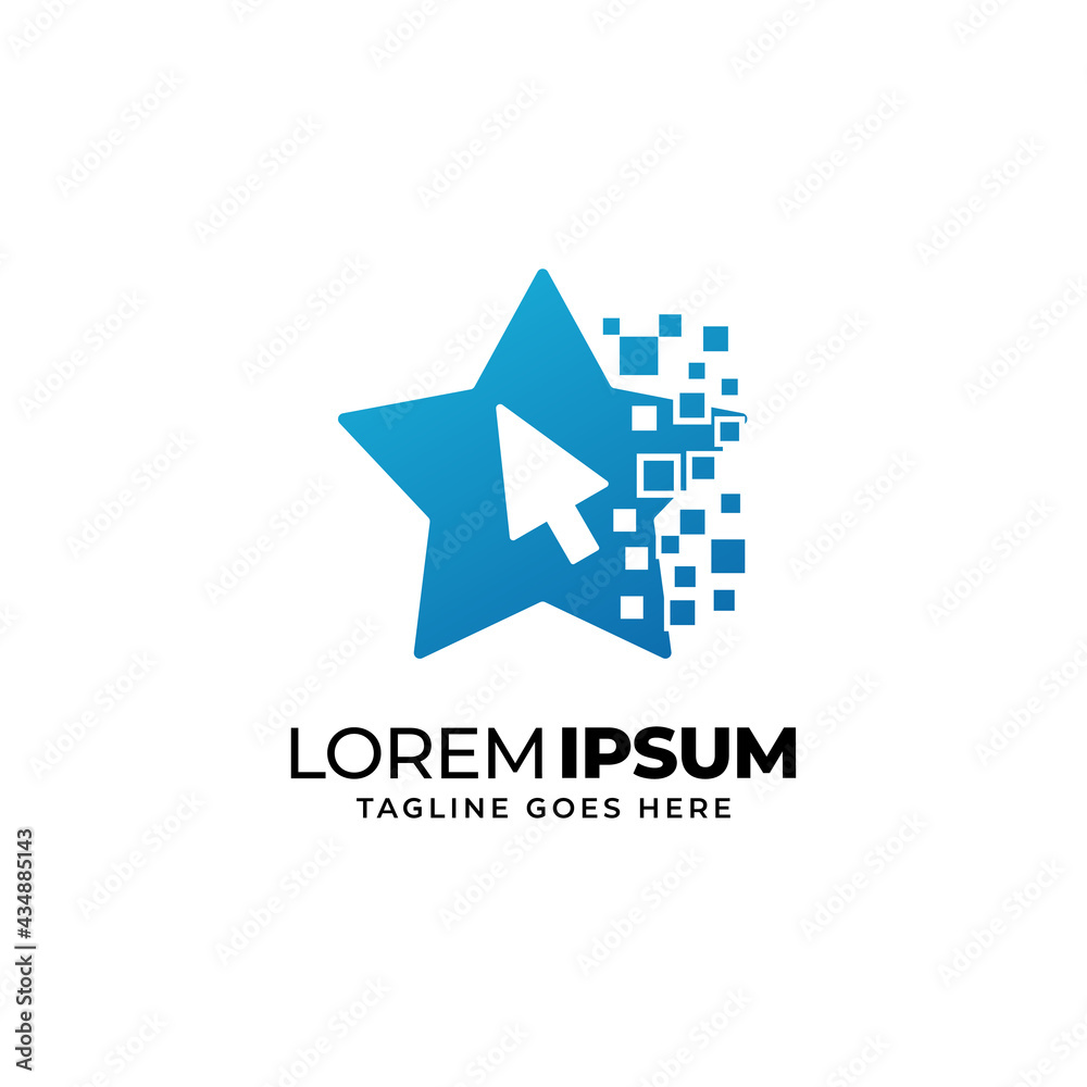Star Click logo design template Stock Vector | Adobe Stock