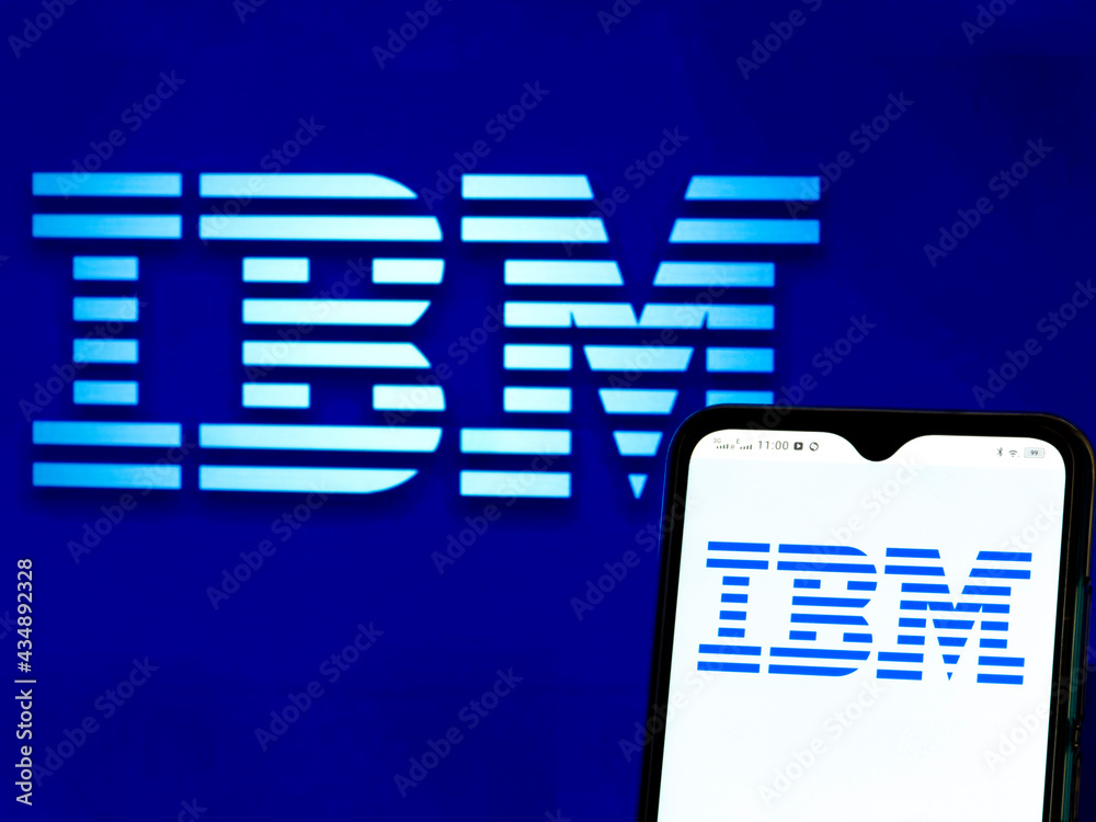 In this photo illustration IBM, International Business Machines ...