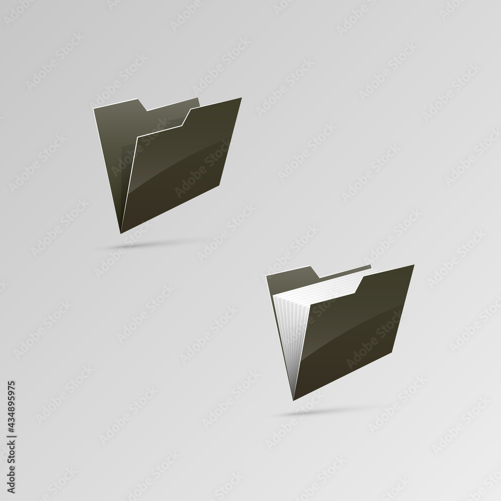 Web Folder icon. The package of File documents. Paper for storage icon ...