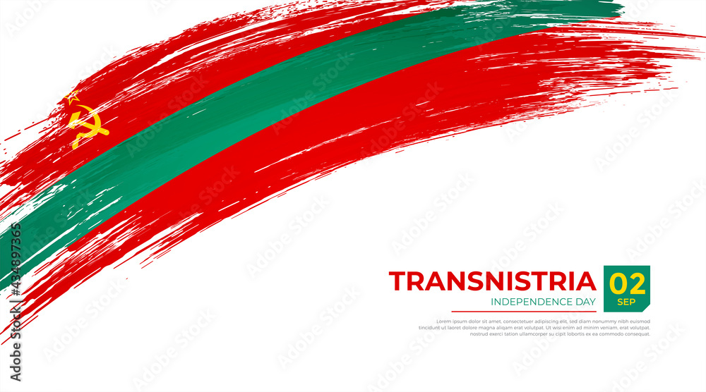 Flag of Transnistria country. Happy Independence day of Transnistria ...