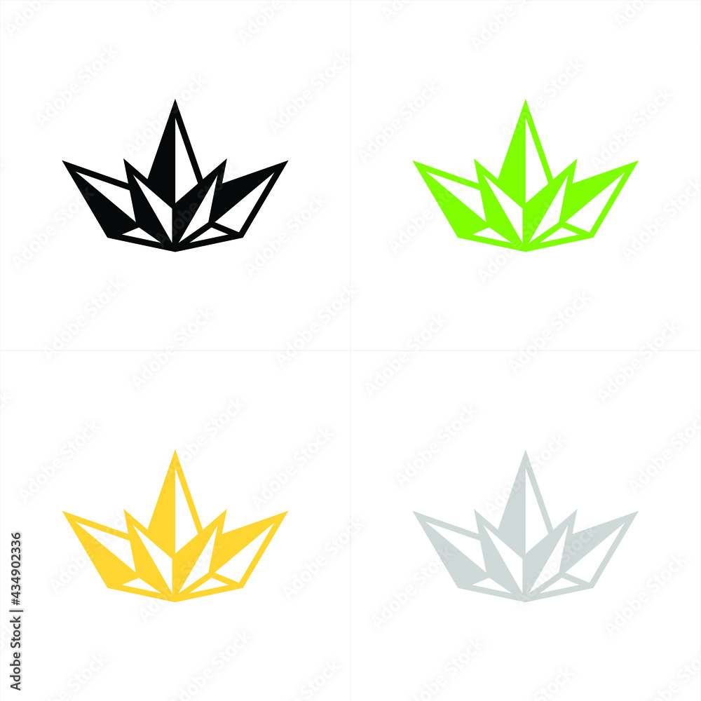 Luxury Cannabis or Marijuana Leaf in the frame for Icon and Logos ...