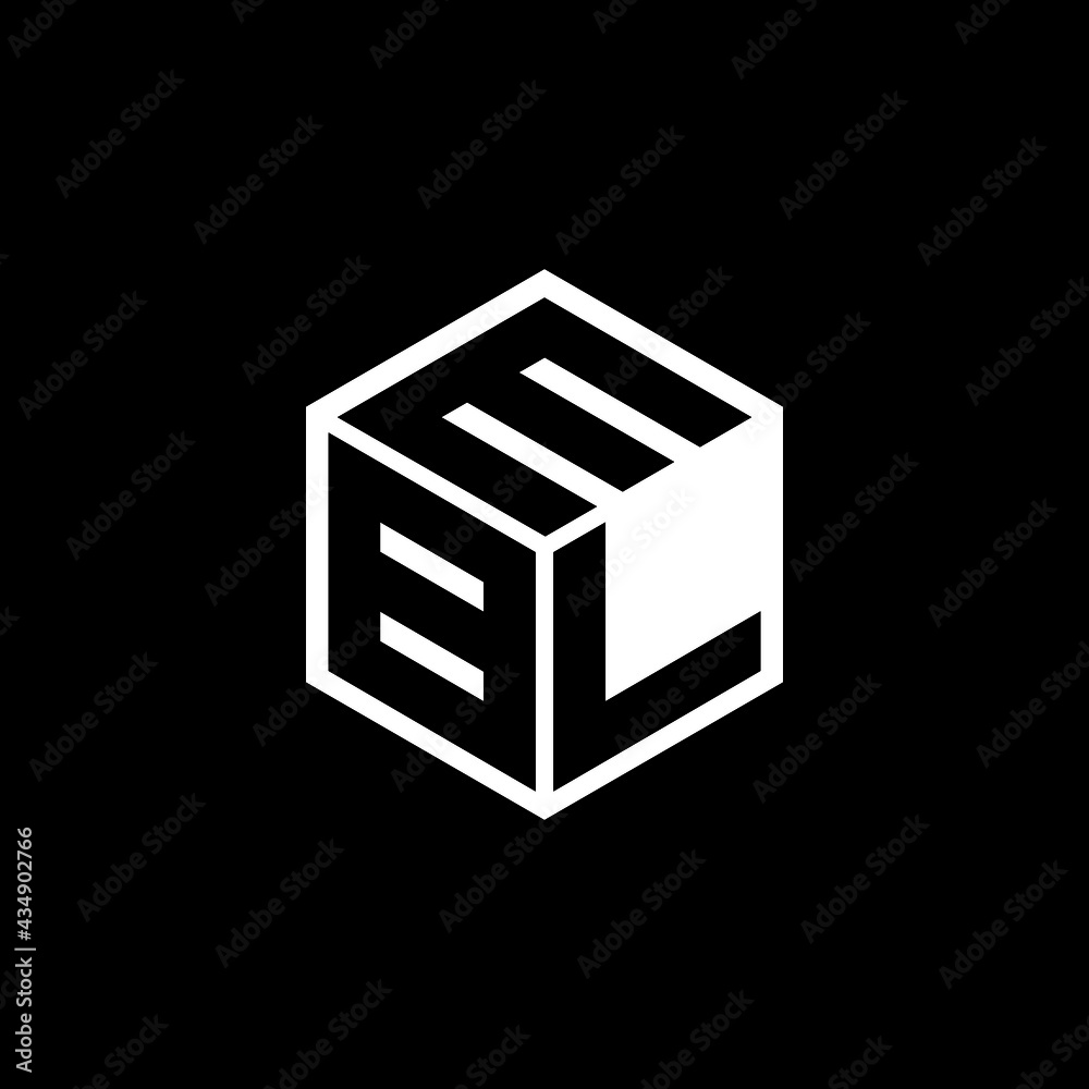 BLM letter logo design with black background in illustrator, vector ...