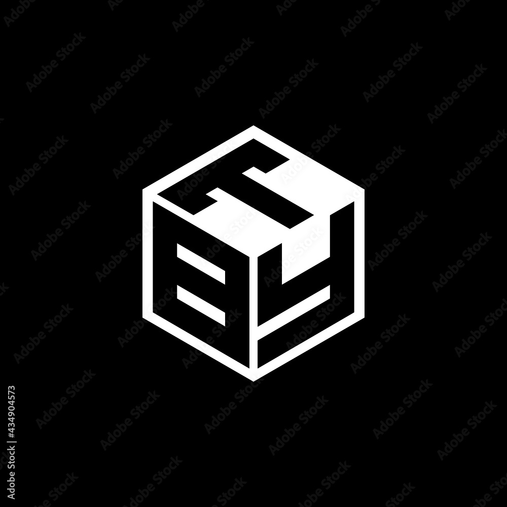 BYT letter logo design with black background in illustrator, vector ...