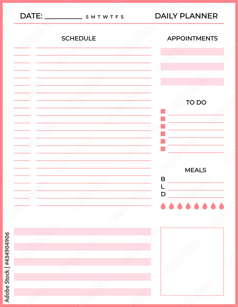 Daily planner template. printable template - Easy to plan your day ...