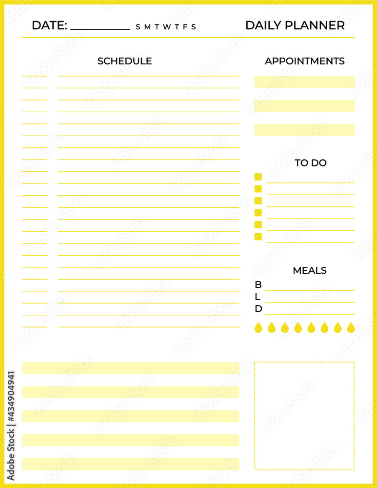 Daily planner template. printable template - Easy to plan your day ...