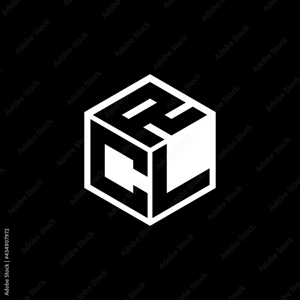 CLR letter logo design with black background in illustrator, vector ...