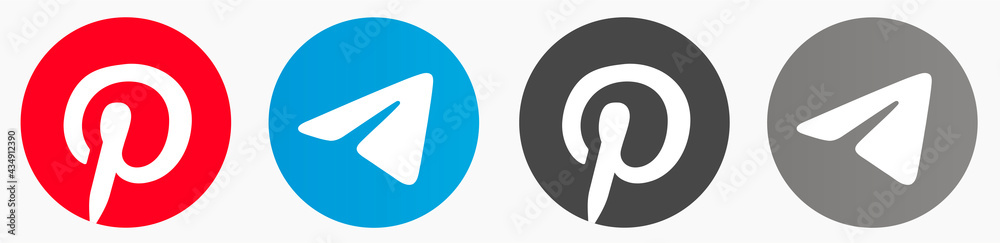 Pinterest Icons Vector