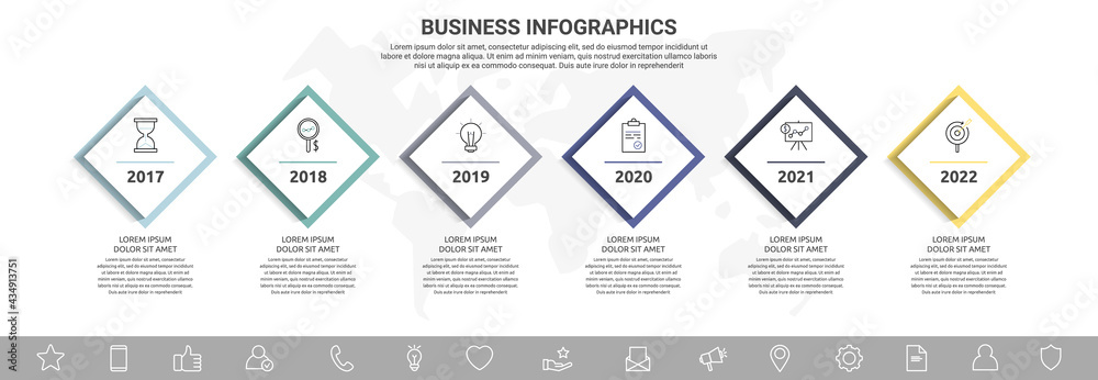 Vector infographic square label, template design. Business concept ... Vector infographic square label, template design. Business concept ...