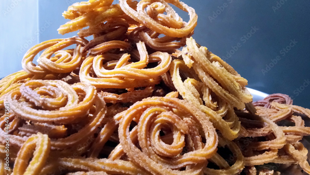 Indian Traditional Tea Time Snack Chakli, a deep fried snack, It is ...