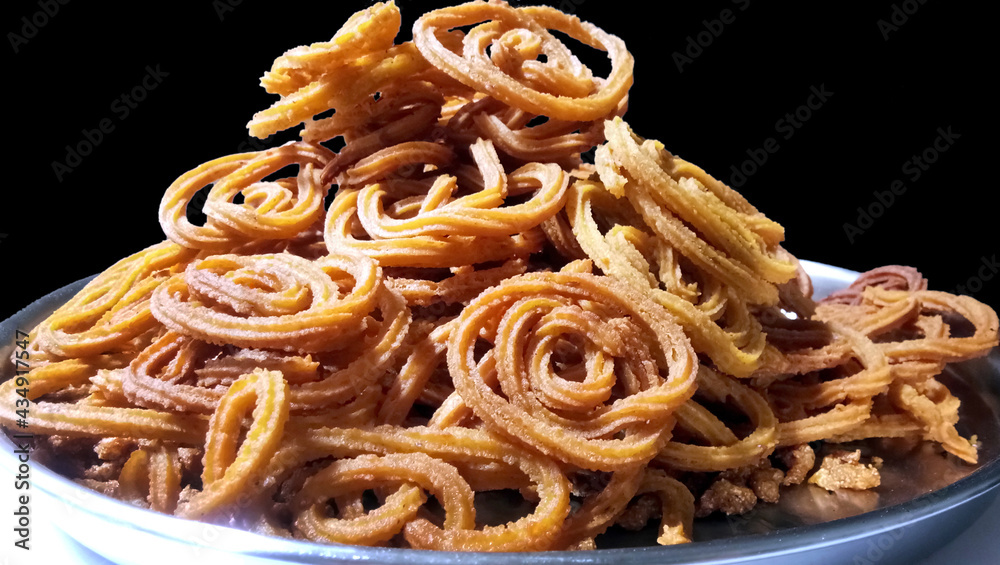 Indian Traditional Tea Time Snack Chakli, a deep fried snack, It is ...