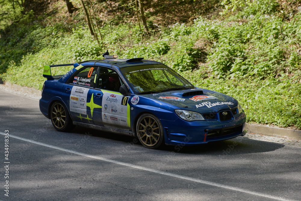 World Rally Championship in Zagreb, Croatia. Subaru Impreza. Legendary ...