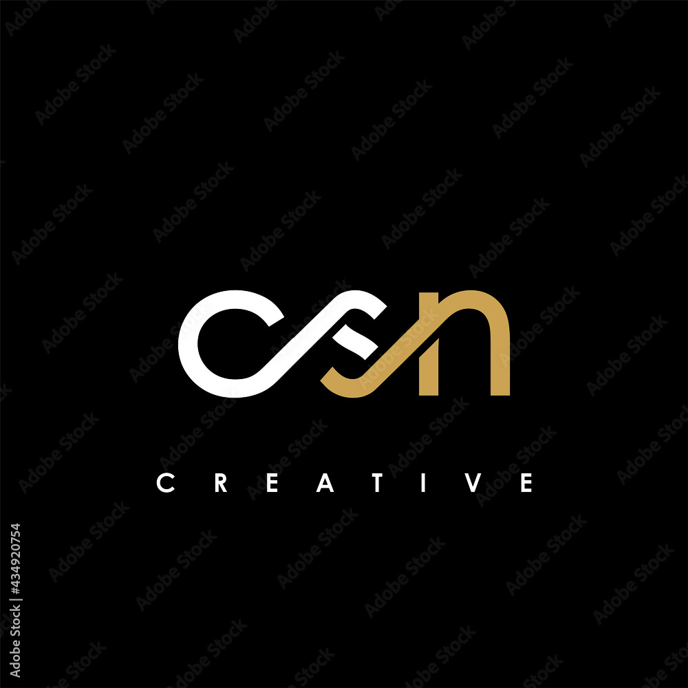 CSN Letter Initial Logo Design Template Vector Illustration Stock ...