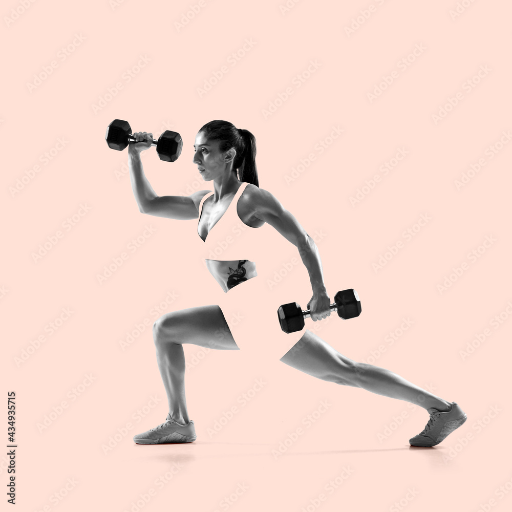 Modern design, contemporary art collage. Inspiration, idea, trendy ...