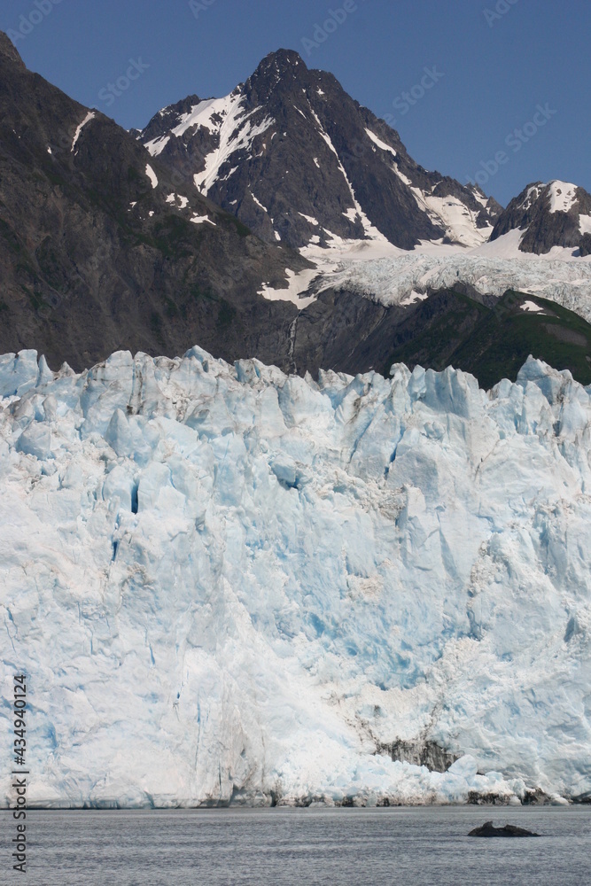 Alaska Iceberg Reaching the Shore and getting Ready to Calve and Make ...