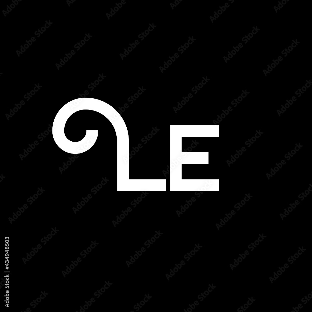 LE Letter Logo Design. Initial letters LE logo icon. Abstract letter LE ...